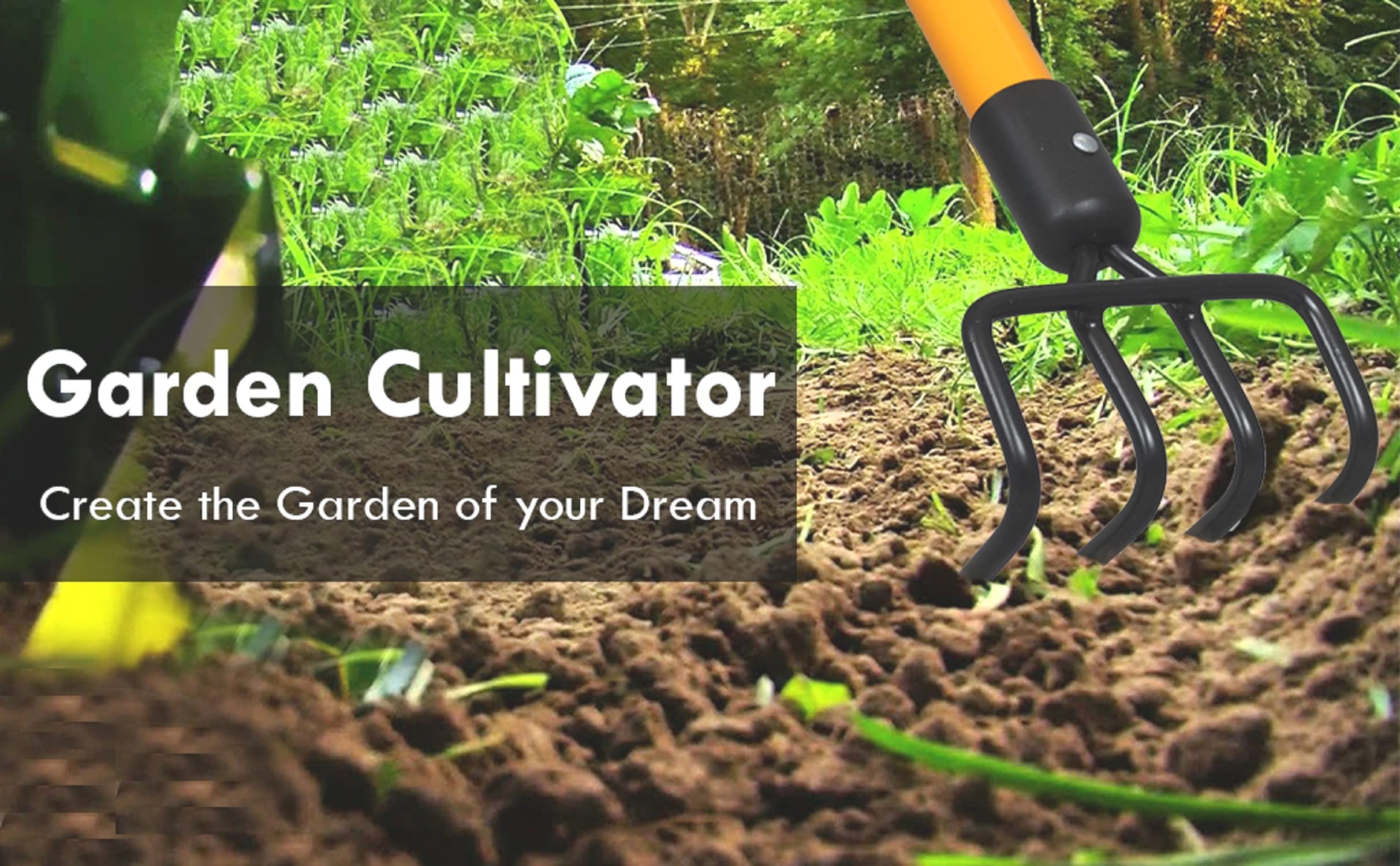 Ashman Garden Cultivator (6 Pack)– Sturdy Hand Tiller/Cultivator – Heavy Duty Blade for Digging, Loosening Soil and Weeding – Rubber Grip Handle for a Strong Hold – Rust Resistant.