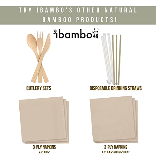 Ibambo 10 Pack Natural Bamboo Straws - Ecofriendly Reusable Straws, 8 inch Biodegradable Straws, Compostable Straws with Straw Cleaner, Bamboo Reusable Straws Alternative to Plastic Disposable Straws
