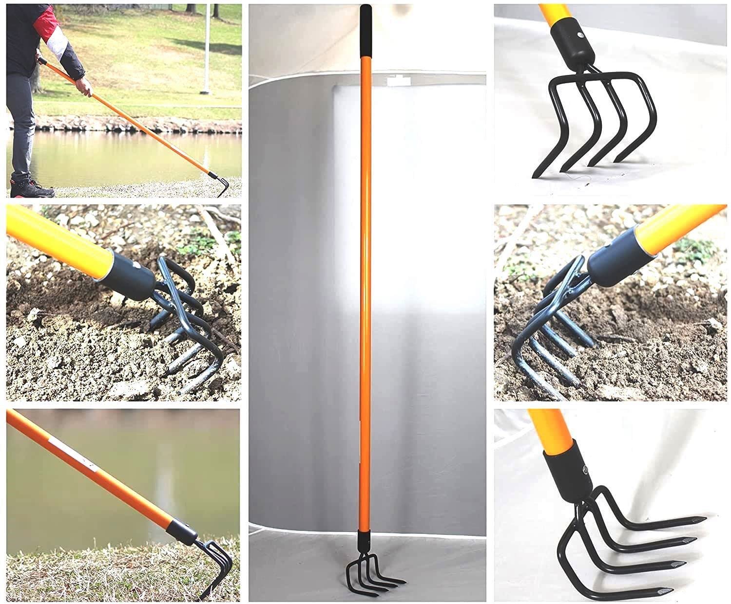 Ashman Garden Cultivator (6 Pack)– Sturdy Hand Tiller/Cultivator – Heavy Duty Blade for Digging, Loosening Soil and Weeding – Rubber Grip Handle for a Strong Hold – Rust Resistant.