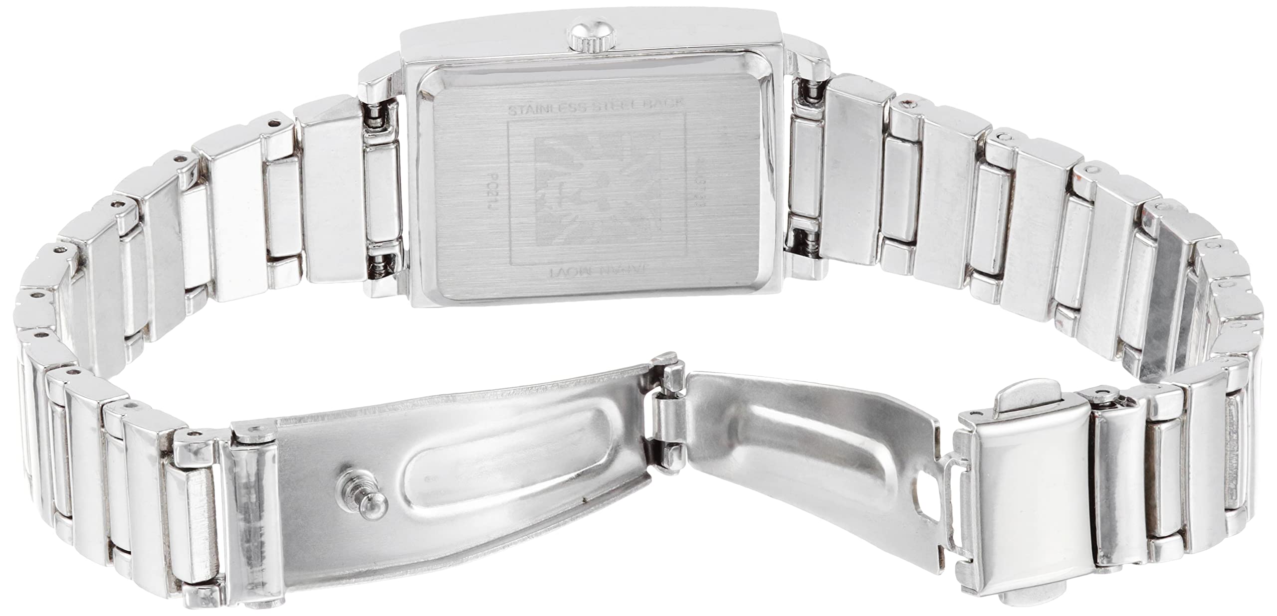 Anne Klein Women's Japanese Quartz Dress Watch with Metal Strap, Silver, 14 (Model: AK/3763SVSV)