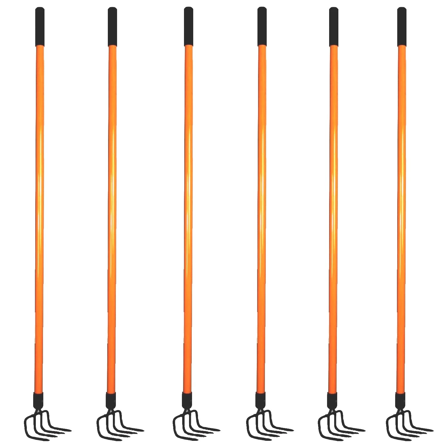 Ashman Garden Cultivator (6 Pack)â Sturdy Hand Tiller/Cultivator â Heavy Duty Blade for Digging, Loosening Soil and Weeding â Rubber Grip Handle for a Strong Hold â Rust Resistant.