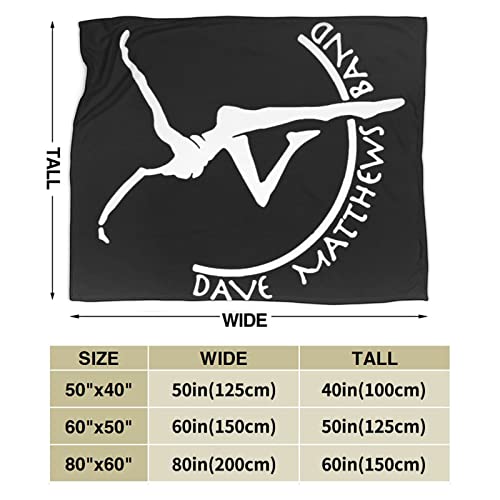American Dave Rock Matthews Band Blanket Throw, Ultra-Soft Fleece Flannel Blanket Lightweight Throw Blankets for Couch Sofa Living Room for Kids Adults 60"X50"