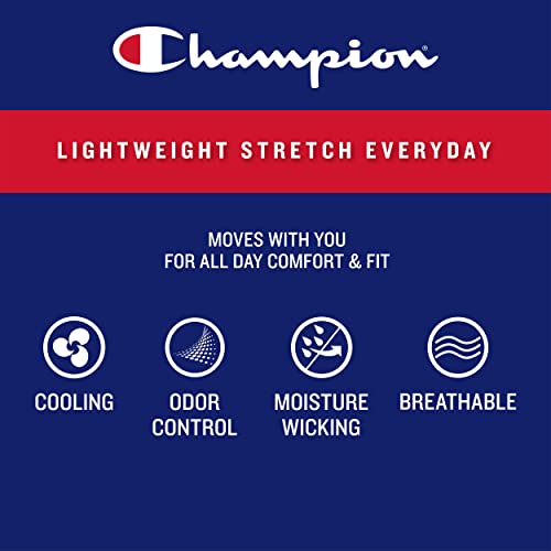 Champion Men's Underwear Boxer Briefs, Everyday Active, Lightweight Stretch, Multi-Pack, Black with Script Logo/Electric Cyan/Scarlet-3 Pack, Small