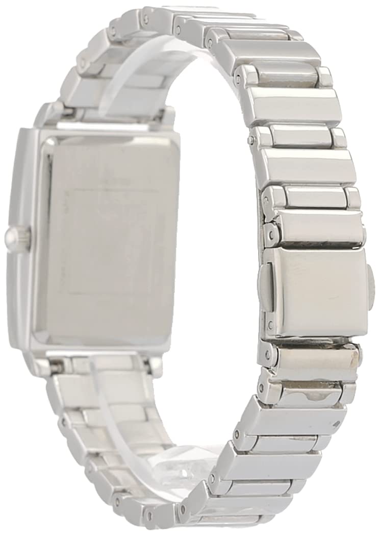 Anne Klein Women's Japanese Quartz Dress Watch with Metal Strap, Silver, 14 (Model: AK/3763SVSV)