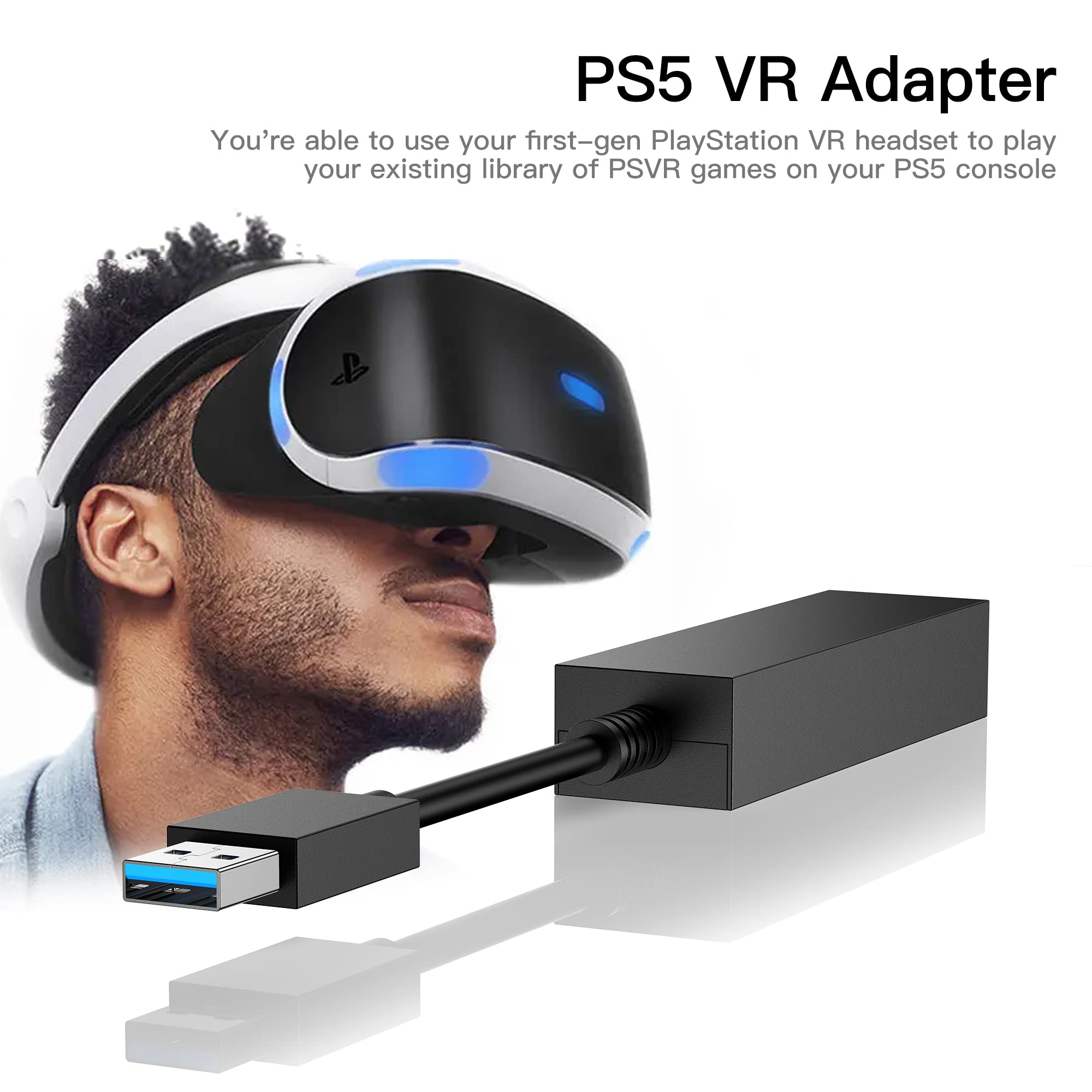 MOSAHOLL PlayStation 4 Camera Adapter for PS5 Console, for Using PlayStation VR on PlayStation 5, PS4 PSVR Converter Cable Accessories