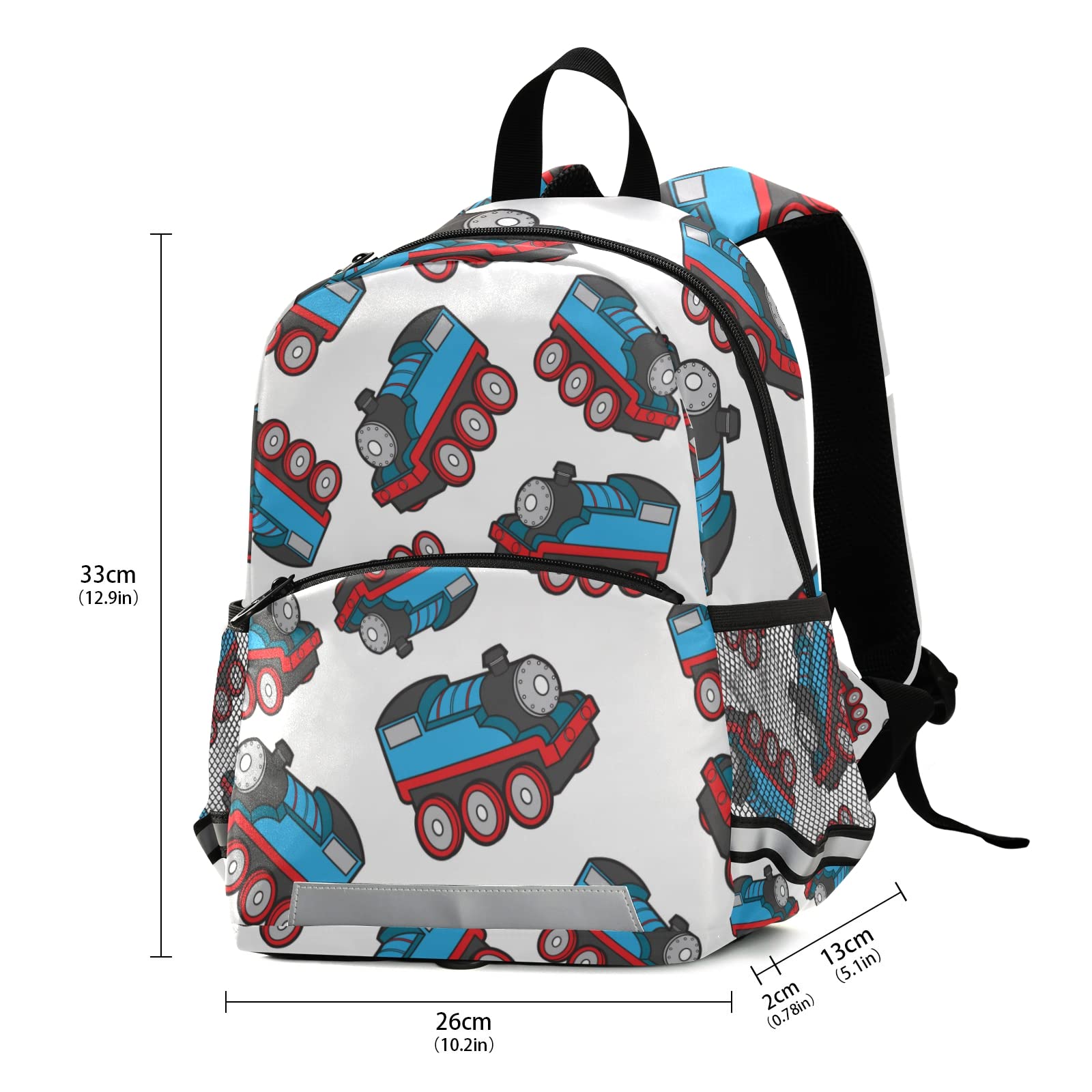 Glaphy Cartoon Train Kids Backpack Toddler Backpacks for Daycare School, Girls Boys Preschool Bookbags Kindergarten School Backpack
