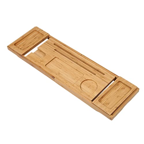 YEBDD Adjustable Bathtub Tray Bathroom Organizer Expandable Sides Holder for Book Glass Towel