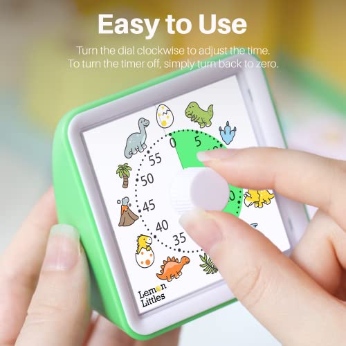 Visual Timer for Kids, Toddler, Autism, ADHD & Preschool Classroom - Animal Silent Countdown Timers - 60 Minute Productivity & Time Management Clock (Dinosaur)