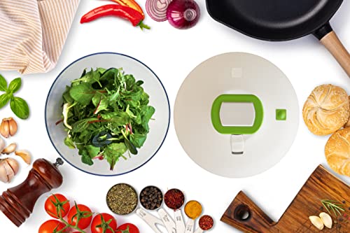 Brieftons 6.2-Quart Large Salad Spinner: Vegetable Washer Dryer Drainer Strainer with Bowl & Colander, Easy One-Handed Pump, Compact Storage, for Washing, Cleaning & Drying Greens, Vegetables, Fruits