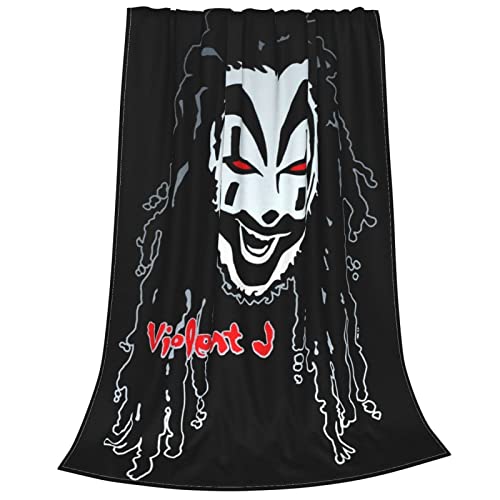 Insane Hip Clown Hop Posse Throw Blankets Flannel Blanket Lightweight Throw Blanket for Couch Bed Soft Warm Cozy 80"x60"