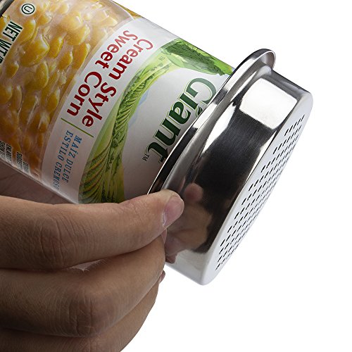 WishDirect Tuna Strainer Press, Tuna Can Strainer Food-Grade Stainless Steel Canning Colander for Regular-Size and Wide-Necked Tunas