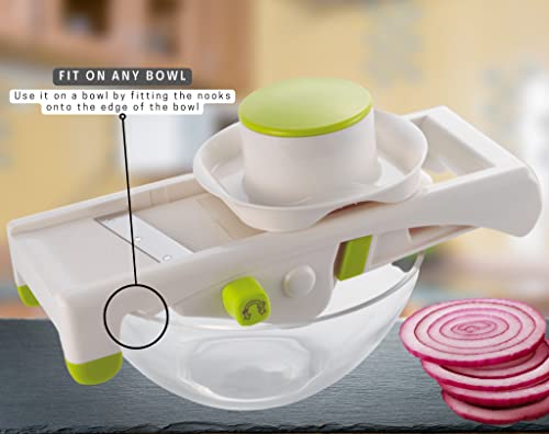 Brieftons QuickPrep Mandoline Slicer for Kitchen, Premium Quality Multi Purpose Vegetable Slicer, Cutter, Shredder, With 4 Cutting Modes, Multiple Thickness Levels to Slice, Chop, Julienne Veggies