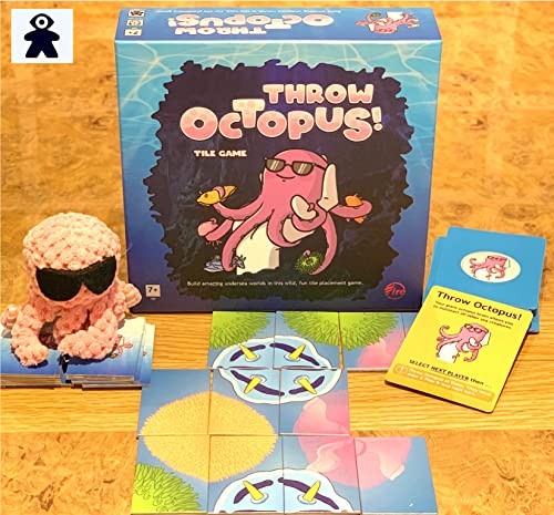Throw Octopus! Tile Game | Family Board Game | Strategy Game | Puzzle Game | for Kids and Adults of All Ages | Ages 5 and up | 2-5 Players | Made