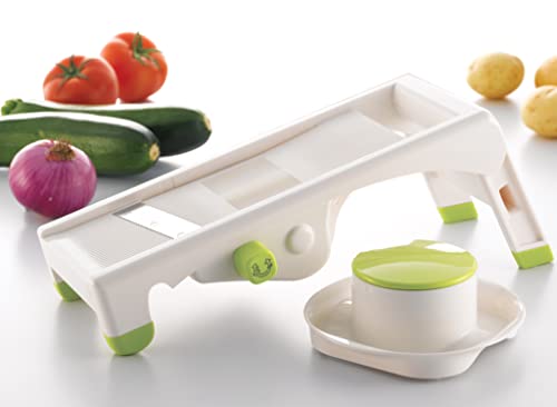 Brieftons QuickPrep Mandoline Slicer for Kitchen, Premium Quality Multi Purpose Vegetable Slicer, Cutter, Shredder, With 4 Cutting Modes, Multiple Thickness Levels to Slice, Chop, Julienne Veggies