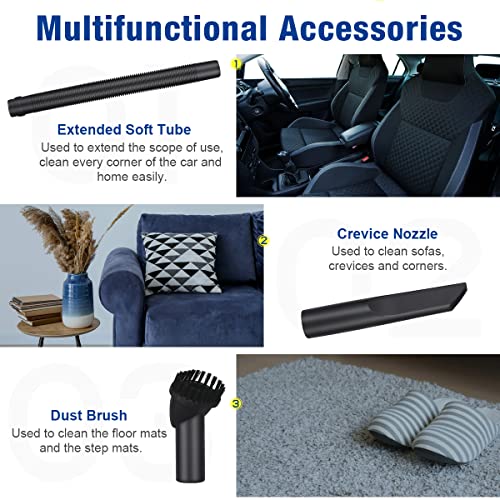 aienvh Handheld Vacuum Cordless,5800Pa Dust Busters Cordless Rechargeable,Hand Held Vacuum Cleaner Portable Handheld Sweeper Lightweight Wet Dry car Vacuum for Car Home Pet Office