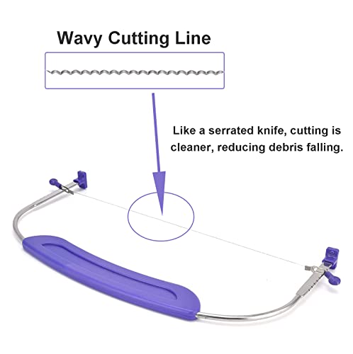 WAFJAMF Adjustable Cake Leveler Cutter, Professional Cake Slicer with Stainless Steel Wires and Handle for Leveling Tops of Layer Cakes Suitable for 10 Inch Cake