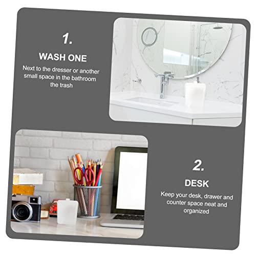 Zerodeko 2pcs Cotton Swab Box Cotton Round Holder Cotton Swabs for Makeup Round Container with Lid Storage Canister Desktop Cosmetics Box Cotton Swab Holder Toothpick Organizer Resin