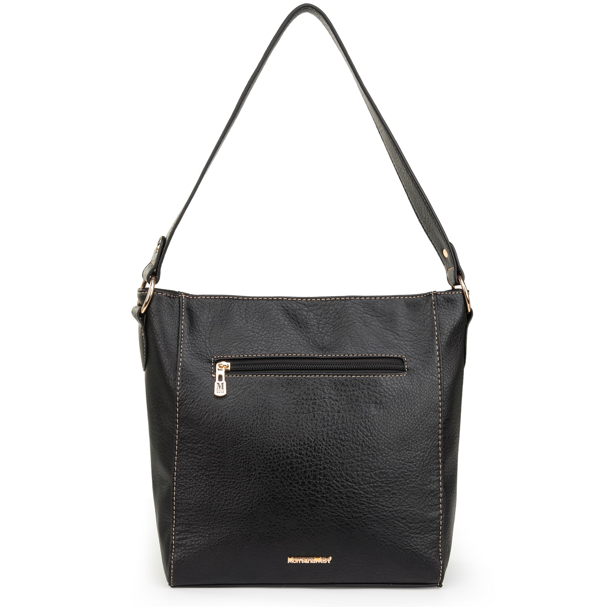 Montana West Purses for Women Vegan Leather Shoulder Purses and Handbags Hobo Bags for Women MWC-070BK