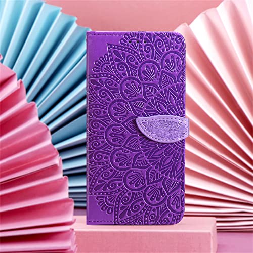 Case for Samsung Galaxy S9 Plus Wallet Case,MTQLX Luxury Premium PU Leather Flip Protective Case Cover with [Lanyard],for Samsung Galaxy S9 Plus - Purple