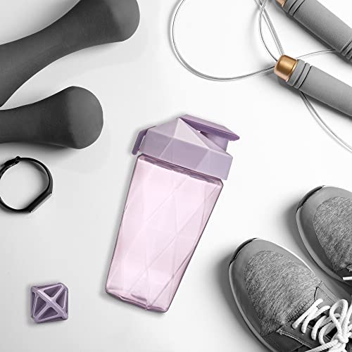 Keelo Bottle Classic Shaker Bottle | 20 Ounce Protein Shaker Bottle | Shaker Cup with Carrying Handle and Diamond Agitator | Lavender - 20-Ounces