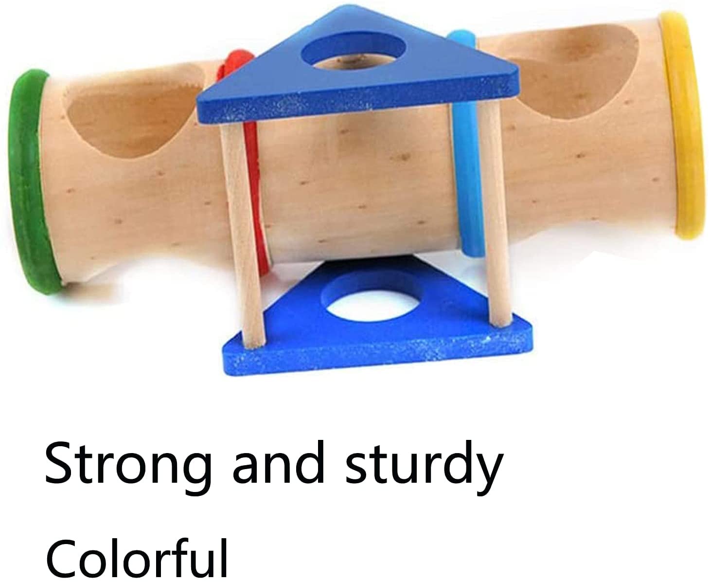 Litewoo Wood Seesaw Tunnel Toy for Dwarf Hamster Gerbil Rat Mouse Small Animal House Cage House Toy