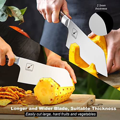 imarku Kitchen Knife, 7 Inch Ultra Sharp Butcher Knife - Japanese SUS440A Stainless Steel Cleaver Knife with Ergonomic Handle, Meat Knife for Home, Kitchen, Restaurant - Best Gifts