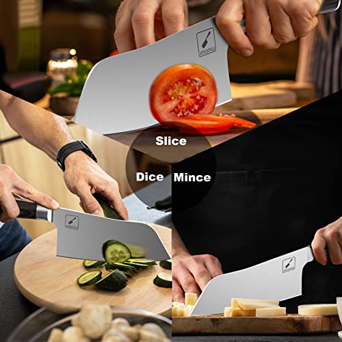 imarku Kitchen Knife, 7 Inch Ultra Sharp Butcher Knife - Japanese SUS440A Stainless Steel Cleaver Knife with Ergonomic Handle, Meat Knife for Home, Kitchen, Restaurant - Best Gifts