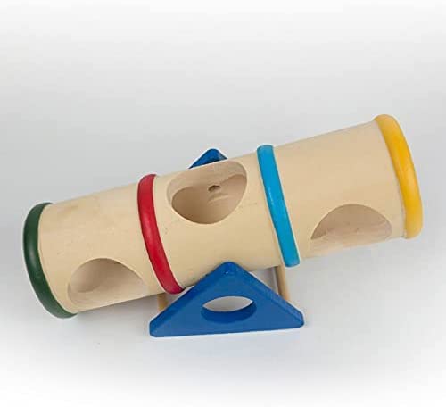 Litewoo Wood Seesaw Tunnel Toy for Dwarf Hamster Gerbil Rat Mouse Small Animal House Cage House Toy