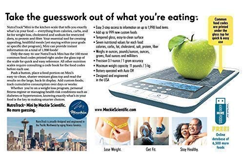 NUTRA TRACK Food and Nutrition Scale, an American Co. You CAN FIND Cheaper BUT You Cant FIND Better, Features: Our Proprietary USDA Nutritional Calculator, Supported and Designed in Seattle WA.