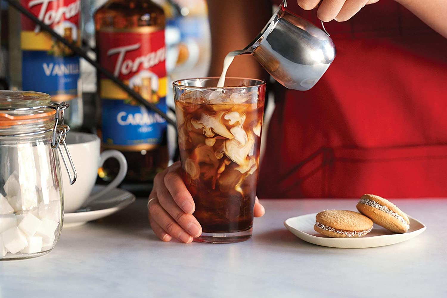 French Vanilla Syrup for Coffee 25.4 Ounces for French Vanilla Flavored Coffee Syrup with Fresh Finest Syrup Pump Dispenser