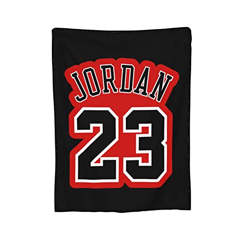 Basketball Number 23 Jordan Flannel Abstract Throw Blanket, Super Soft Fleece Decorative Blanket, Sofa Bed Microfiber Blanket