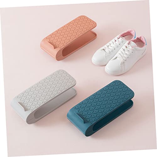 Alipis 2pcs Slipper Adjustable Use Stack Space Display Household Stacker Home Shop Saving Shelves Organization Holders Holder Storage Double Slots Shoes Grey -layer Saver Shoe Slot