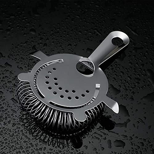 WUWEOT 9 Pack Cocktail Strainer, 4-Prong Stainless Steel Bar Strainer, 6 Inches Silver Bar Tool Drink Strainer with 100 Wire Spring for Bartenders and Mixologists
