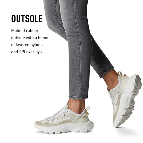 Sorel Women's Kinetic Breakthru Tech Lace Sneaker - White, Chalk - Size 7.5