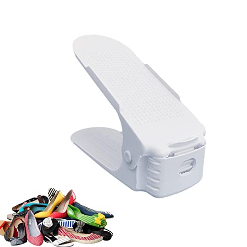 Shoe Slots - Space-Saving Double Layer Shoe Organizer Rack for Closet | 3-Level Shoe Rack Thickened Holder Storage Space Saver Yuxun