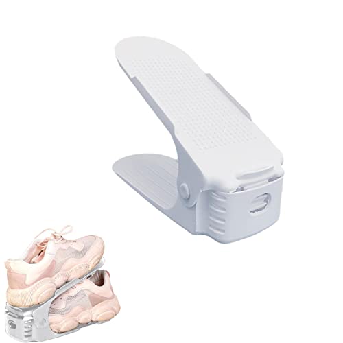 Shoe Slots - Space-Saving Double Layer Shoe Organizer Rack for Closet | 3-Level Shoe Rack Thickened Holder Storage Space Saver Yuxun