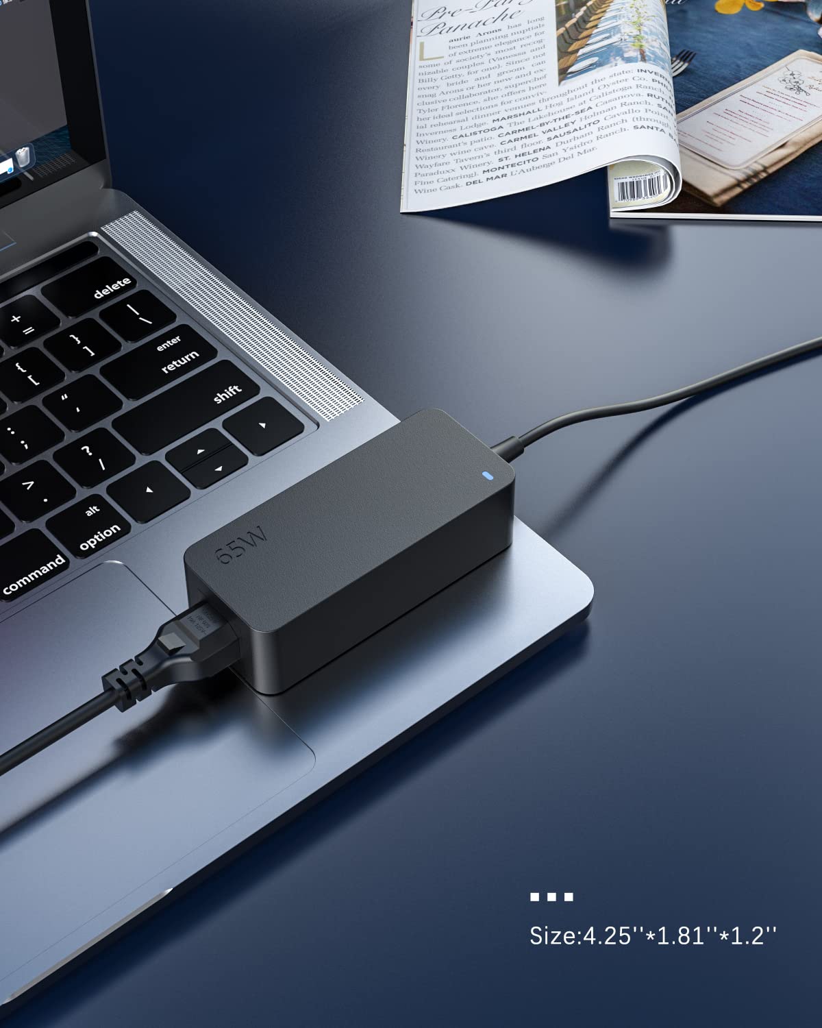 65W USB C Charger Fit for Dell Inspiron 3420 5330 5430 5630 i7620,Inspiron 7630 7430 7435 7635 2-in-1,Latitude 3330,Latitude 7230 Rugged Laptop Power Adapter Cord