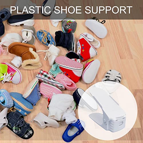 Shoe Slots - Space-Saving Double Layer Shoe Organizer Rack for Closet | 3-Level Shoe Rack Thickened Holder Storage Space Saver Yuxun