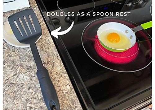 Crack'em Egg Cracker & Spoon Rest (Cobalt Blue) - Perfectly Cracks Eggs & Contains Messes - Easy to Use & Clean - Great for Kids - Prevents Broken Yolks