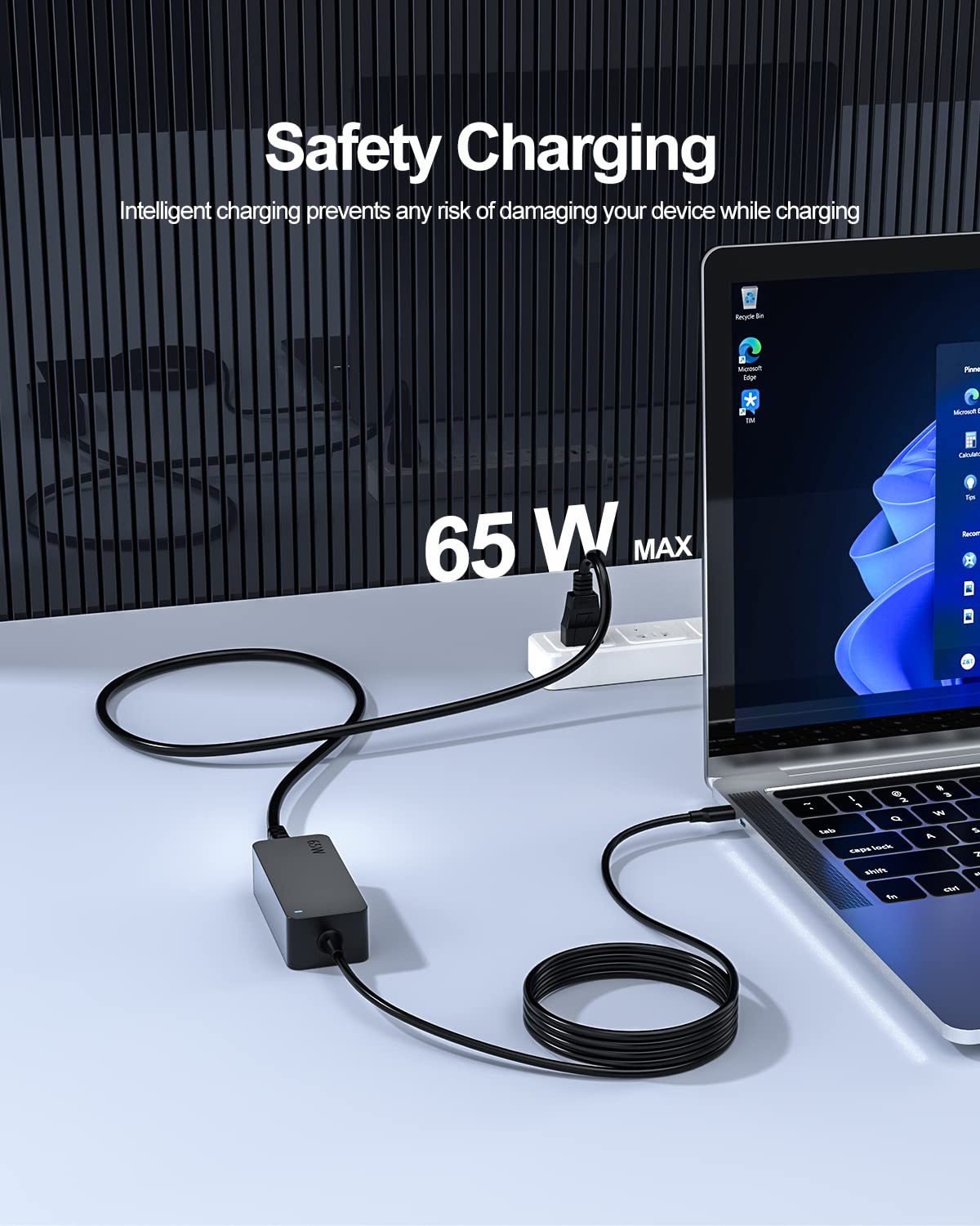 65W USB C Charger Fit for Dell Inspiron 3420 5330 5430 5630 i7620,Inspiron 7630 7430 7435 7635 2-in-1,Latitude 3330,Latitude 7230 Rugged Laptop Power Adapter Cord
