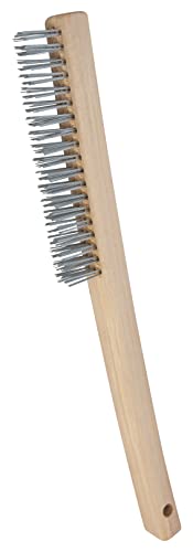 Performance Tool W1152 - Solid Wood Handle with Steel Bristles for Quick and Easy Cleaning of Rust, Paint, Dirt, and More