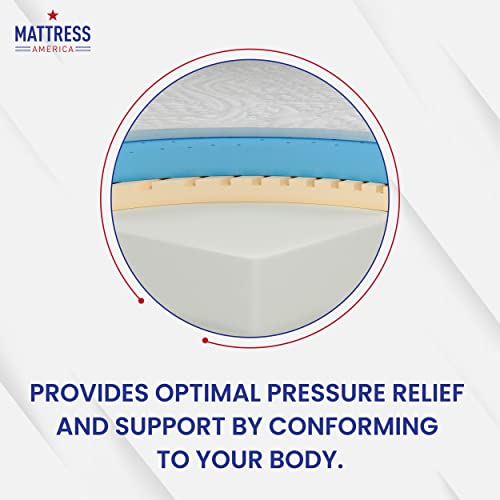 Mattress America 12 Inch Revive Gel Memory Foam Mattress Full Comfort | Advanced Gel Technology to Maintain Body Temperature | CertiPUR-US Certified | King…