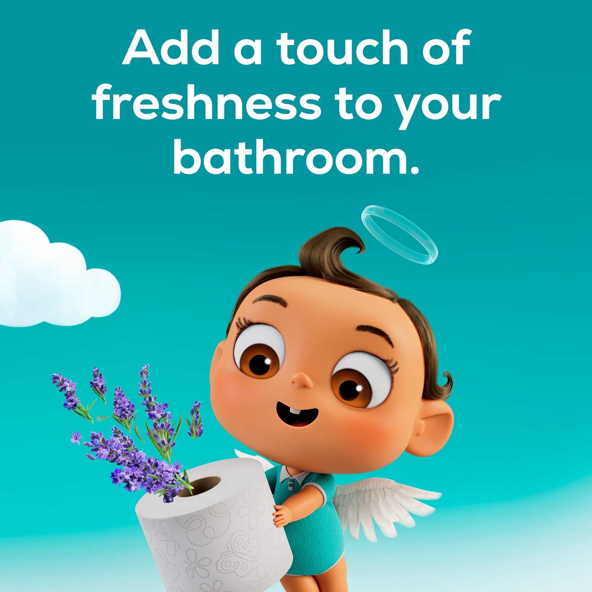 Angel Soft Toilet Paper with Fresh Lavender Scented Tube, 8 Mega Rolls = 32 Regular Rolls, Soft and Strong Toilet Tissue