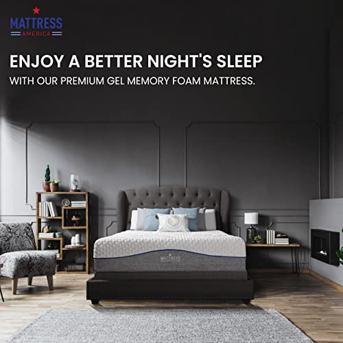 Mattress America 12 Inch Revive Gel Memory Foam Mattress Full Comfort | Advanced Gel Technology to Maintain Body Temperature | CertiPUR-US Certified | King…
