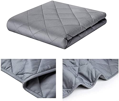 ZZZhen Weighted Blanket - High Breathability - Grey, 60" 80"-15LBs - Premium Heavy Blankets - Calm Sleeping for Adult and Kids, Durable Quilts and Quality Construction