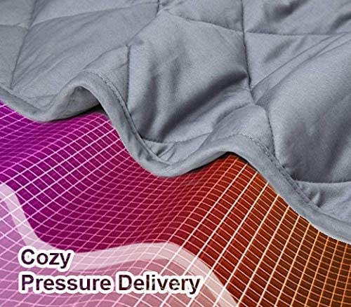 ZZZhen Weighted Blanket - High Breathability - Grey, 60" 80"-15LBs - Premium Heavy Blankets - Calm Sleeping for Adult and Kids, Durable Quilts and Quality Construction
