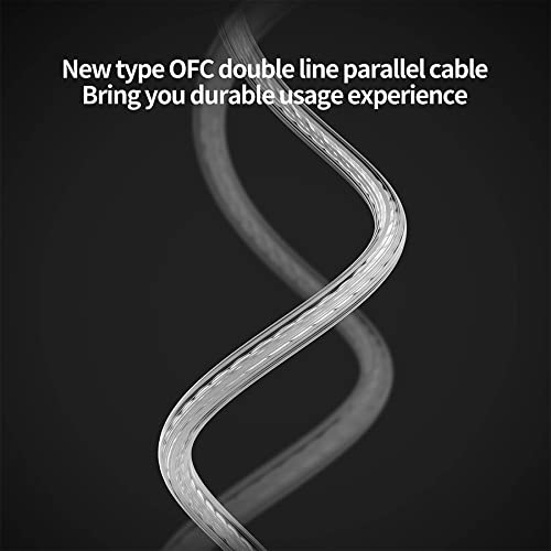 CCA CRA in Ear Monitor Earphone, Ultra-Thin Diaphragm Dynamic Driver IEM, Clear Sound & Deep Bass, Wired Earbuds with Mic and Tangle-Free Removable Cord