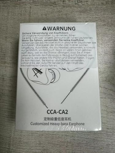 CCA CRA in Ear Monitor Earphone, Ultra-Thin Diaphragm Dynamic Driver IEM, Clear Sound & Deep Bass, Wired Earbuds with Mic and Tangle-Free Removable Cord