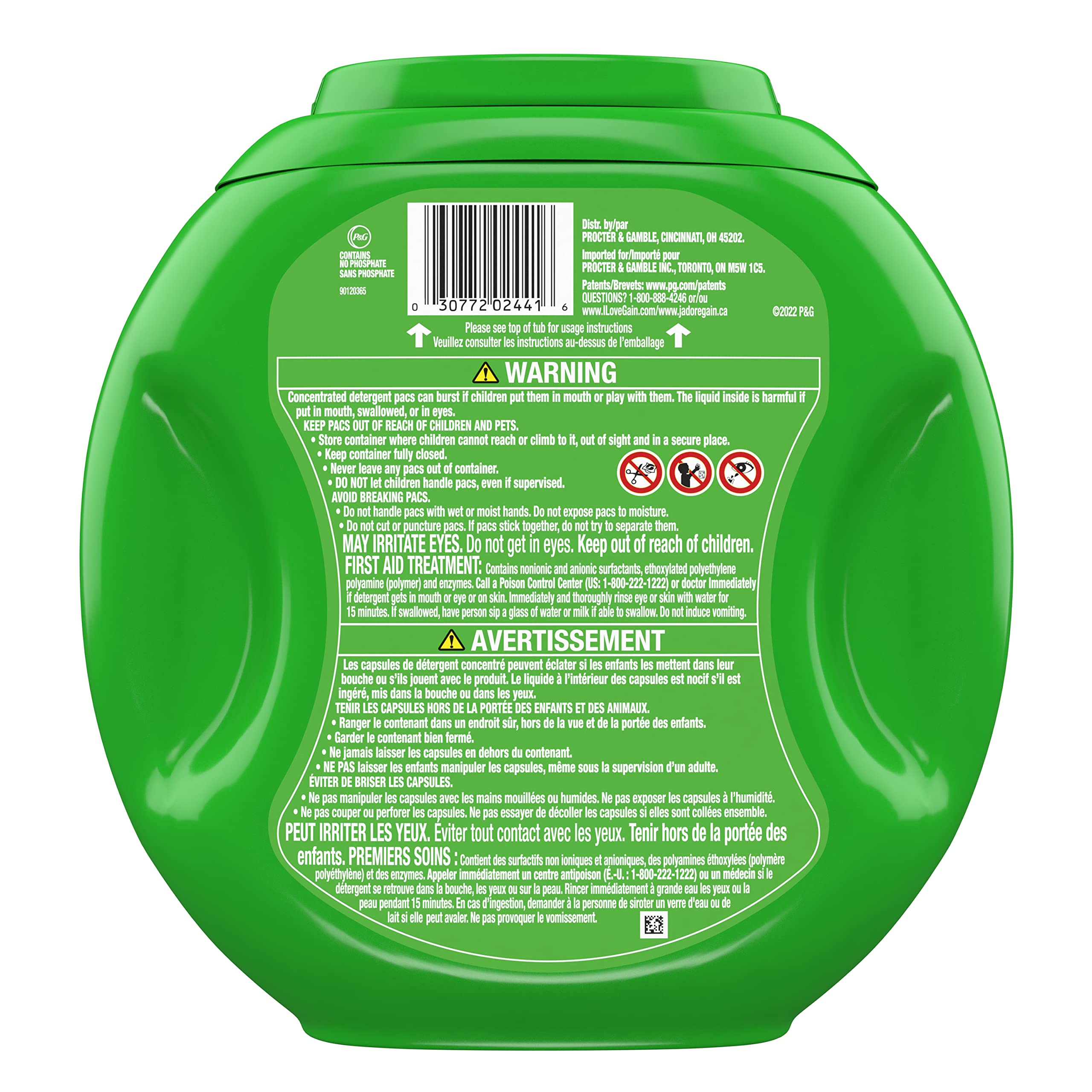 Gain Flings Laundry Detergent Pacs with Odor Defense, HE Compatible, 3in1 with Febreze and Oxi, Super Fresh Blast Scent, 81 Count