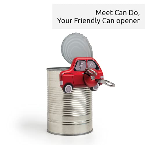OTOTO Can Do Manual Can Opener - Handheld Can Opener Manual - Easy Grip & Durable Safety Can Opener - Fun Kitchen Gadgets Design, Kitchen Gifts - Small Easy Can Openers